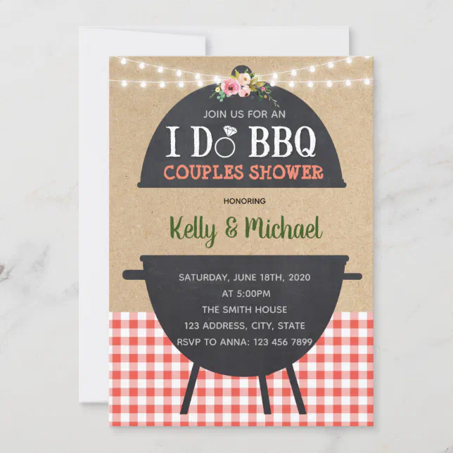 Rustic I DO bbq invitation | Zazzle