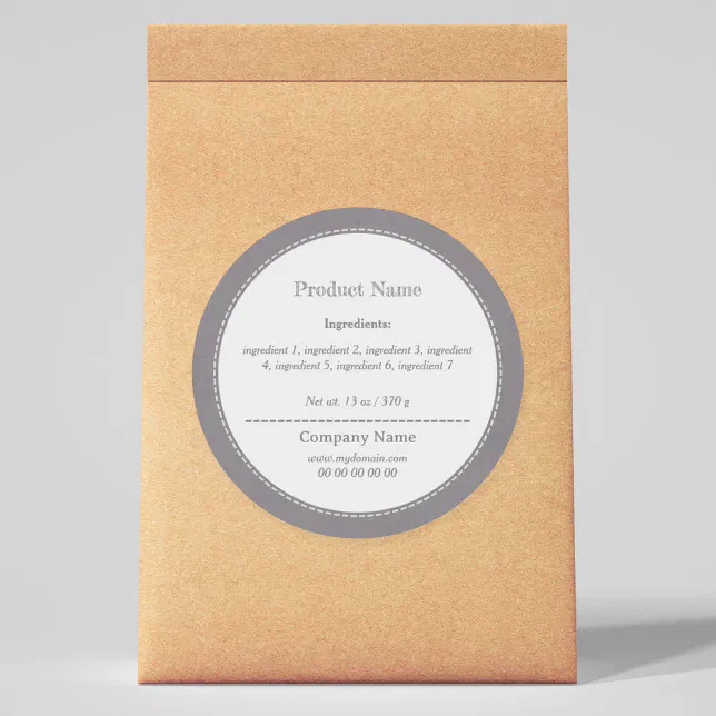 Rustic Ingredient List Product Label Kraft Sticker | Zazzle