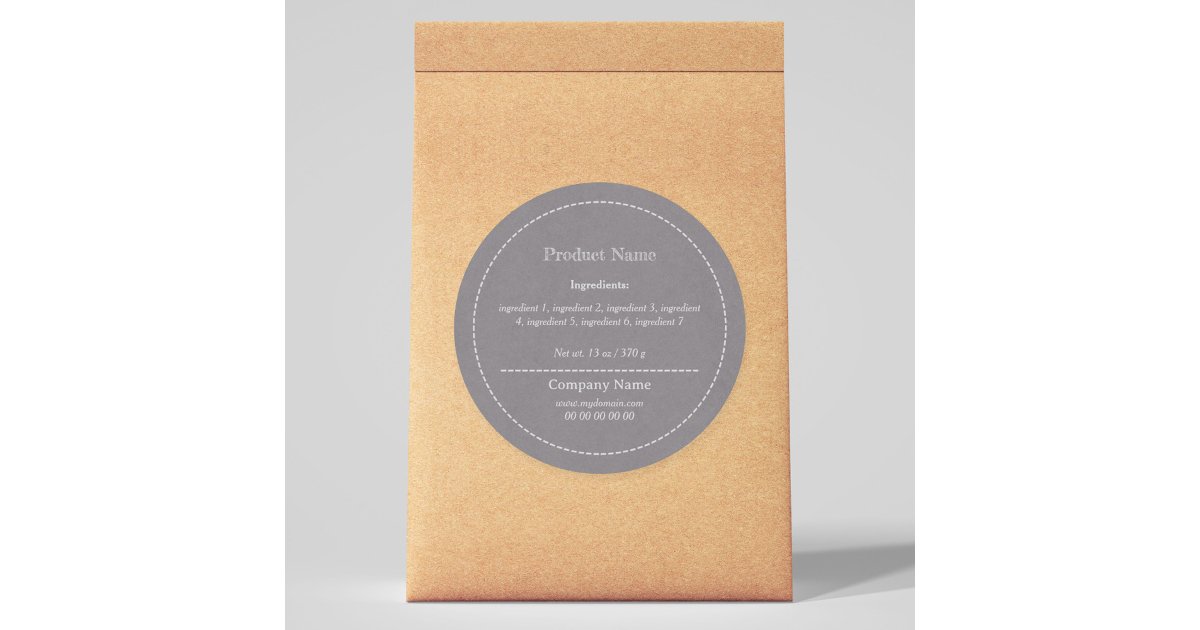 Rustic Ingredient List Product Label Sticker | Zazzle