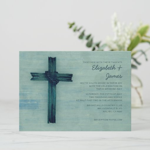 Rustic Iron Cross Wedding Invitations | Zazzle