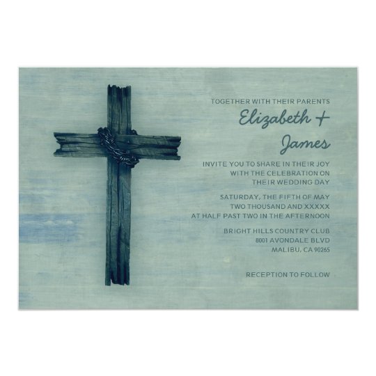 Rustic Iron Cross Wedding Invitations | Zazzle.com