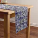 Rustic Italian Tiles Azulejo Blue White Geometric Short Table Runner ...