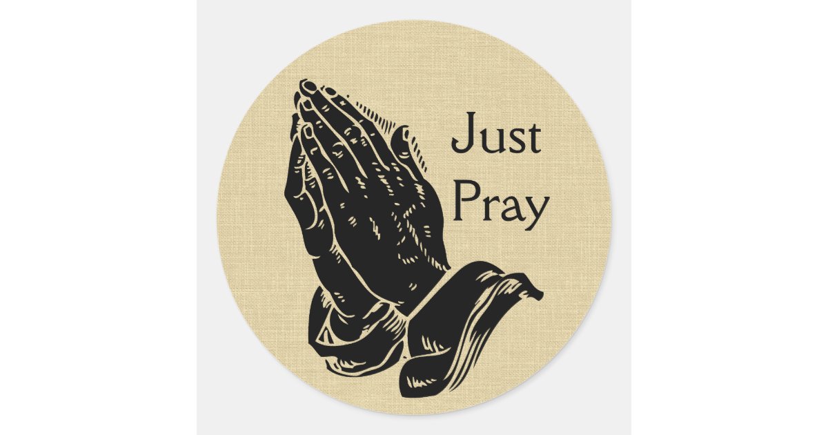 Rustic Just Pray Sticker | Zazzle