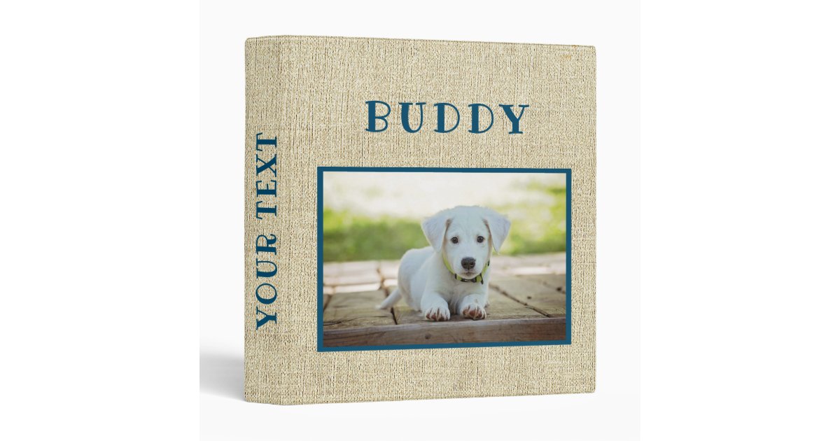 Rustic Keepsake Pet Dog Photo Album Binder | Zazzle