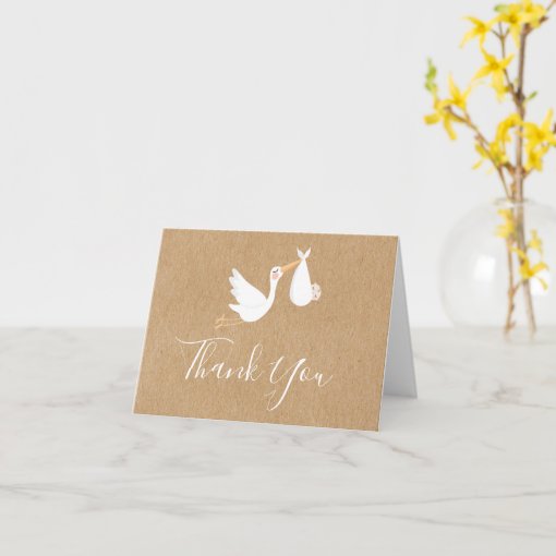 Rustic Kraft A Special Delivery Thank You Card | Zazzle