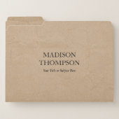 Rustic Kraft Brown Paper Simple Professional File Folder | Zazzle