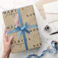 Rustic Kraft Brown Signature Script Wrapping Paper | Zazzle