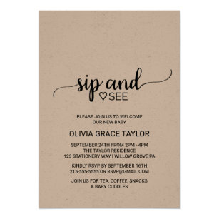 Sip And See Invitations | Zazzle