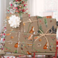 Rustic Kraft Everything Forest Woodland Red Fox Wrapping Paper Sheets ...