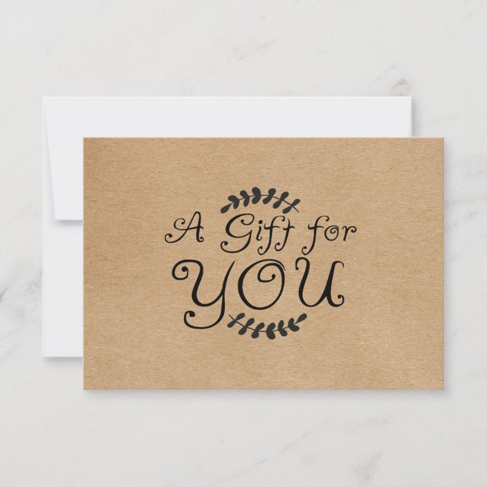 Rustic Kraft Gift Certificate | Zazzle.com