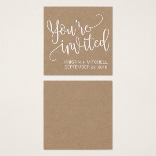 Rustic Kraft Invitation Name Plate Card | Zazzle