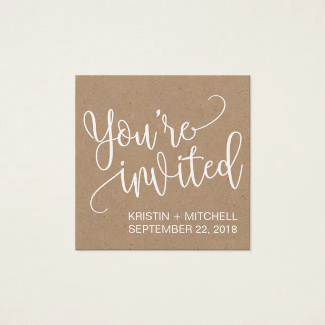 Rustic Kraft Invitation Name Plate Card | Zazzle