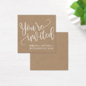 Rustic Kraft Invitation Name Plate Card | Zazzle