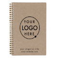 Custom Business Logo And Text Kraft Style Notebook | Zazzle