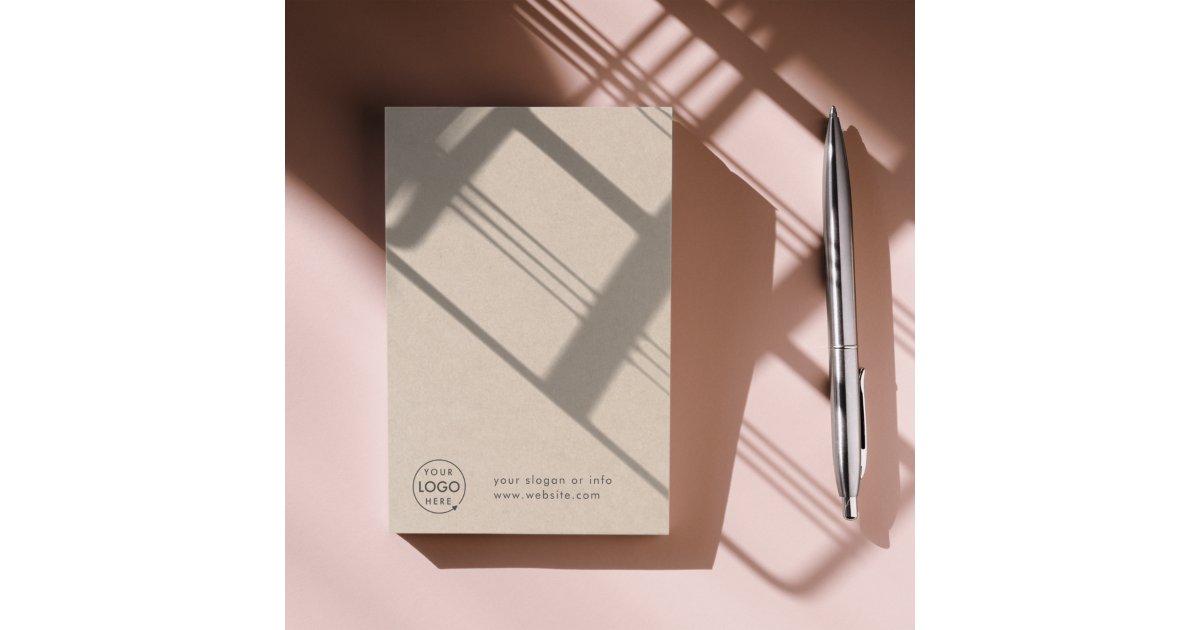 Rustic Kraft Logo | Business Corporate Modern Post-it Notes | Zazzle