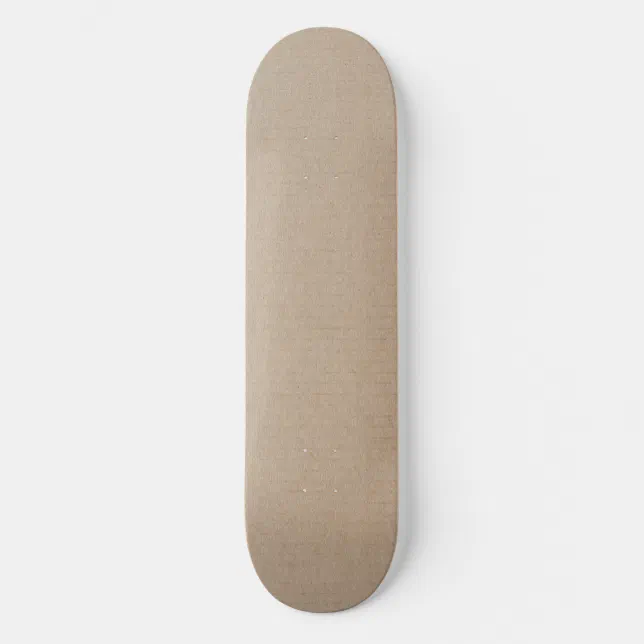 Rustic Kraft Paper Blank Template Custom Skateboard | Zazzle