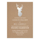 Deer antlers romantic rustic wedding invitations | Zazzle.com