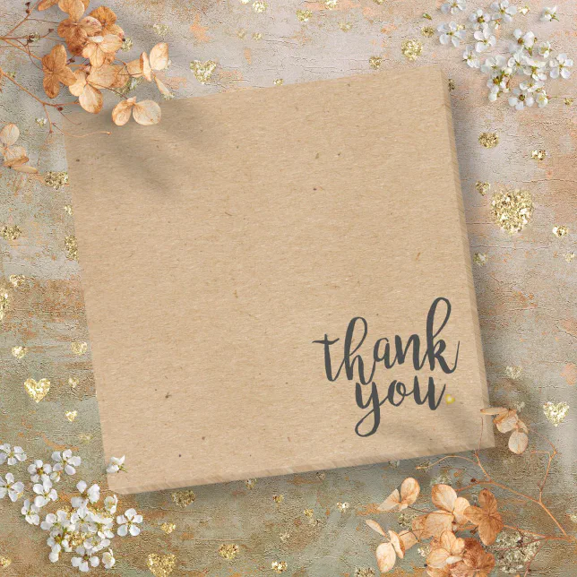 Rustic Kraft Paper Style Thank You Post-it Notes | Zazzle