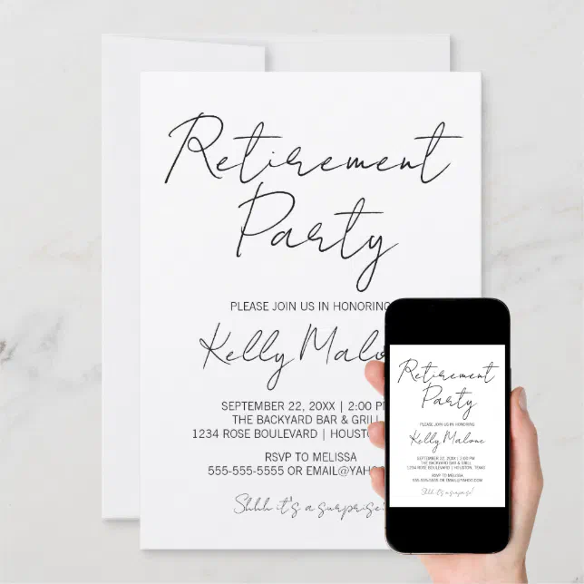 Rustic Kraft Retirement Party Invitation | Zazzle