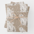 Rustic Kraft Snowy Winter Arctic Animals Wrapping Paper Sheets | Zazzle