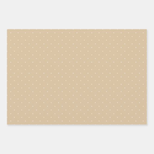 Rustic Kraft Tan Stripes Dots and Stars Patterned Wrapping Paper Sheets ...