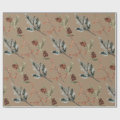 Rustic Kraft Winter Spruce Cones & Berries Matte Wrapping Paper | Zazzle