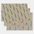 Rustic Kraft Winter Woodland Spruce Tree Branch Wrapping Paper Sheets ...
