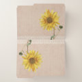 Rustic Lace & Burlap Sunflowers File Folders | Zazzle