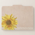 Rustic Lace & Burlap Sunflowers File Folders | Zazzle