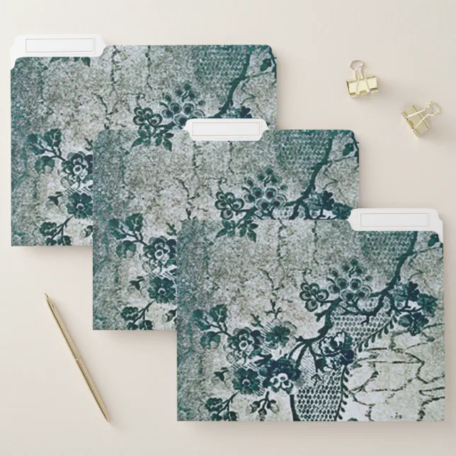 Rustic,lace,floral,victorian,gothic,wallpaper,bell File Folder | Zazzle