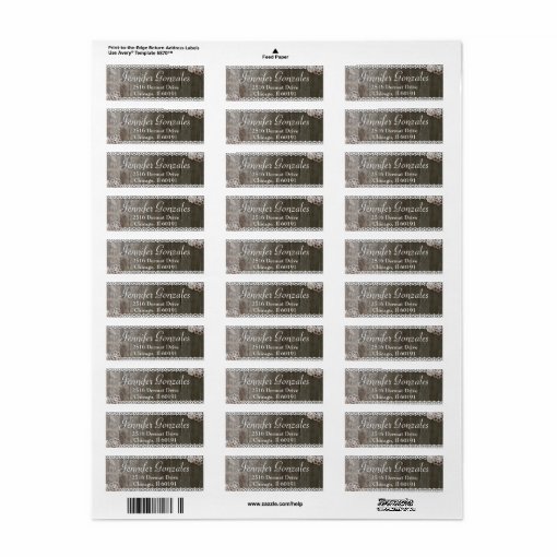 Rustic Lace & Flowers Modern Address Label | Zazzle