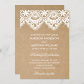 RUSTIC LACE | WEDDING INVITATION | Zazzle