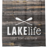 Rustic Lake Life Paddles Personalized Shower Curtain | Zazzle