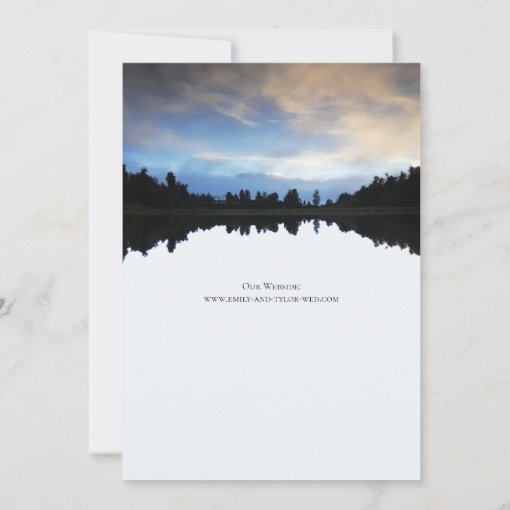 ©Rustic Lake Reflections Lakeside Wedding Invitation | Zazzle