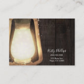 Rustic Lantern Light Brown Wood Farmhouse Barn Business Card | Zazzle
