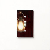 Rustic Lantern Light Cherry Wood Farmhouse Barn Light Switch Cover | Zazzle