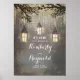 Rustic Lantern Lights Wedding Welcome Sign | Zazzle