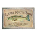 Rustic Large Mouth Bass Lakeside Fishing Cabin Placemat | Zazzle