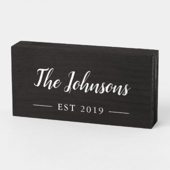 Rustic Last Name Sign | Family Name Wood Sign | Zazzle