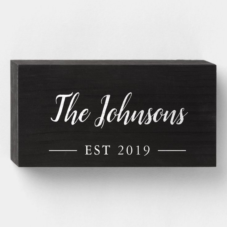 Rustic Last Name Sign | Family Name Wood Sign | Zazzle