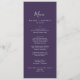 Rustic Lavender Coordinate Plum Wedding Dinner Menu | Zazzle