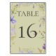 Rustic Lavender & Sage Wildflowers Sage Wedding Table Number | Zazzle