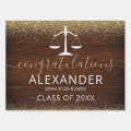 Rustic Law School Graduation Yard Sign | Zazzle