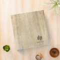 Rustic Light Wood Grain Logo Style Monogrammed 3 Ring Binder | Zazzle