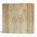Rustic Light Wood Grain Logo Style Monogrammed 3 Ring Binder | Zazzle