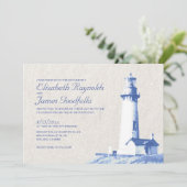 Rustic Lighthouse Wedding Invitations | Zazzle