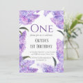 Rustic Lilac First Birthday Wildflower Birthday Invitation | Zazzle