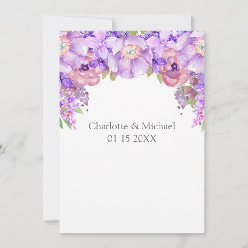Rustic Lilac Purple Engagement Party Invitations | Zazzle