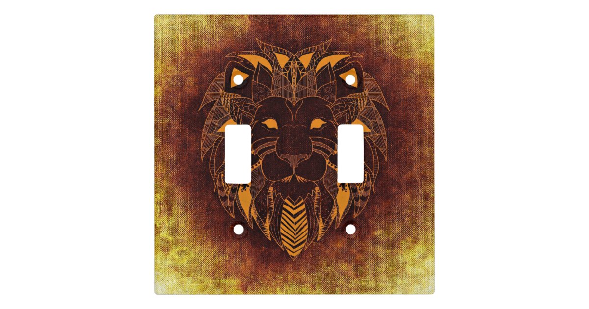 Rustic Lion Head Light Switch Cover | Zazzle