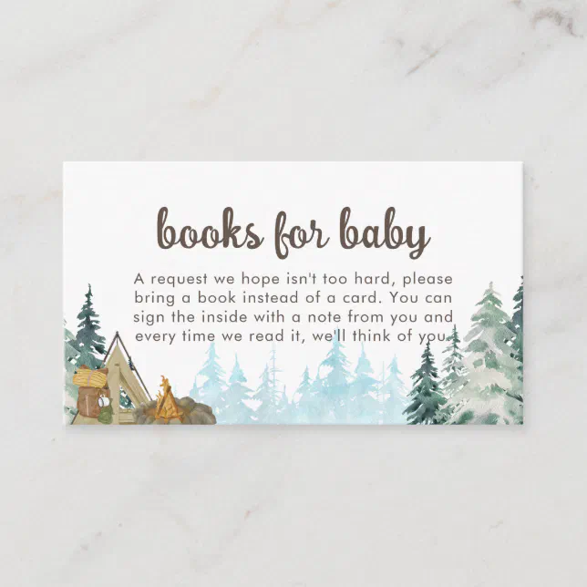 Rustic Little Camper Baby Shower Enclosure Card | Zazzle